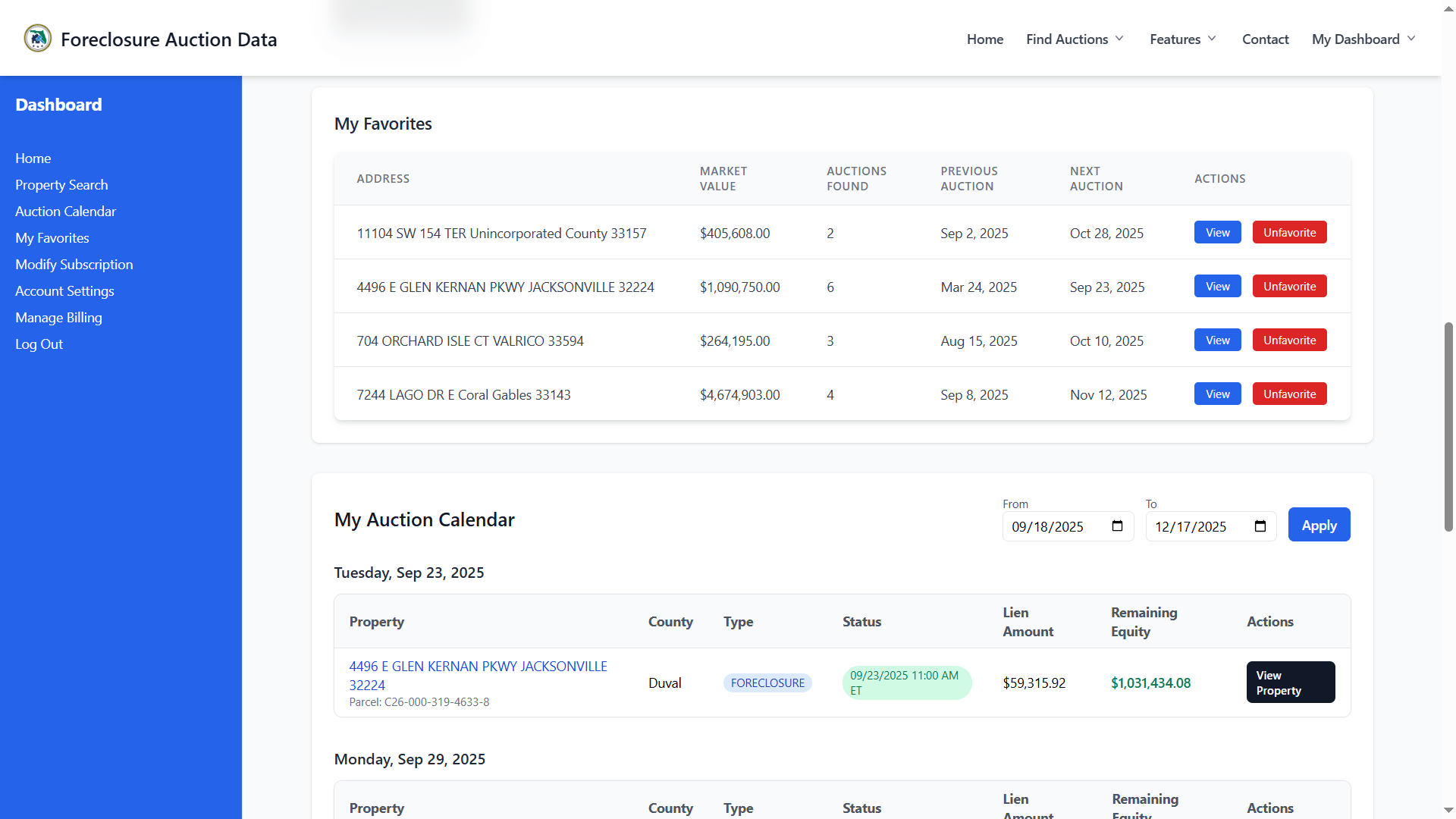 Find Your Next Florida Foreclosure & Taxdeed Auction Property on ForeclosureAuctionData.com